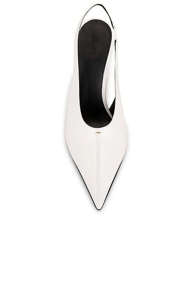 Khaite Bella 100 Slingback Pumps - Chalk