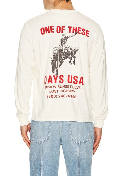 ONE OF THESE DAYS Break On Through Long Sleeve T-shirt - Bone