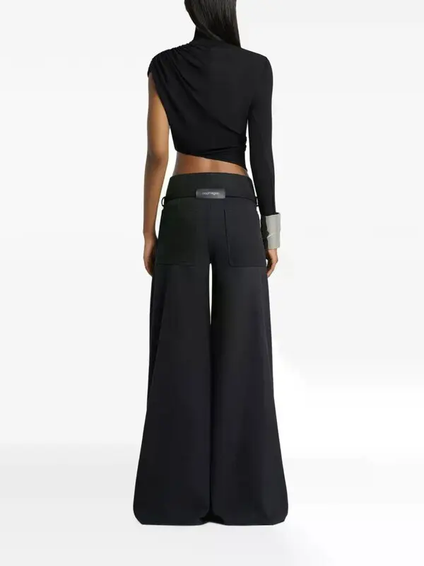 COURREGES Asymmetrical Sleeve Cropped Top