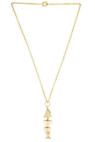 Timeless Pearly Fish Necklace - Multi