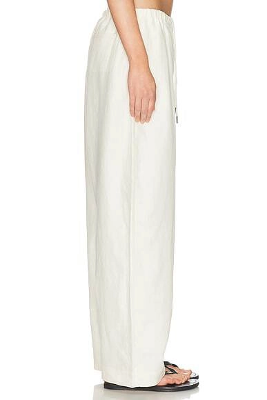 ST. AGNI Fine Drawstring Relaxed Pant - Ivory