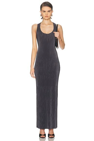 Atlein Pleated Maxi Dress - Anthracite