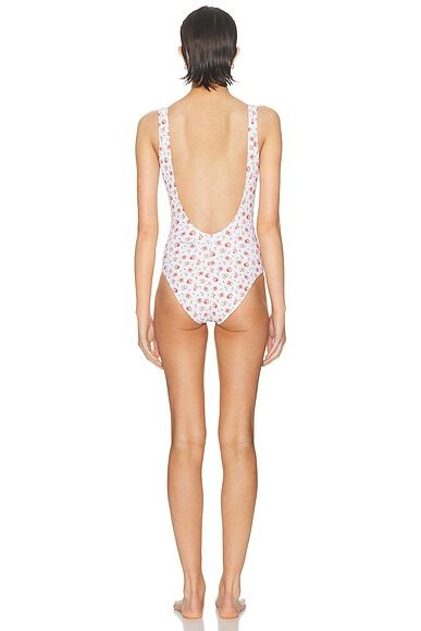 Dolce & Gabbana One Piece Swimsuit - White & Red