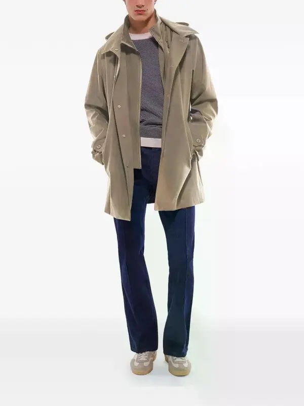 FURSAC Hooded Button-fastening Parka