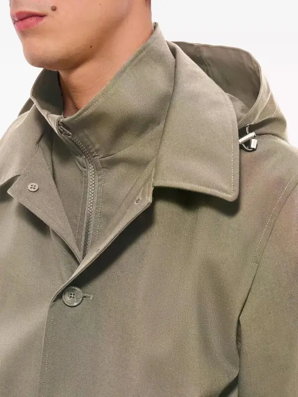 FURSAC Hooded Button-fastening Parka