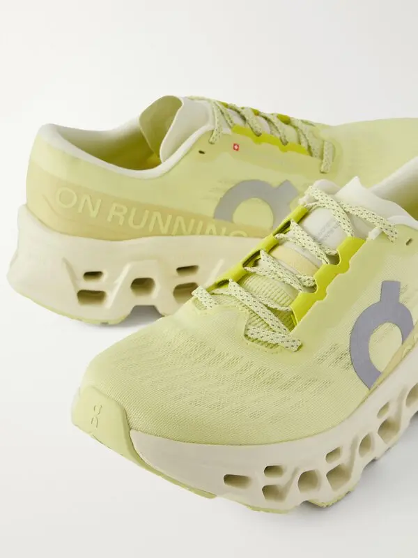 On Cloudmonster 3 Rubber-trimmed Mesh Sneakers - Green