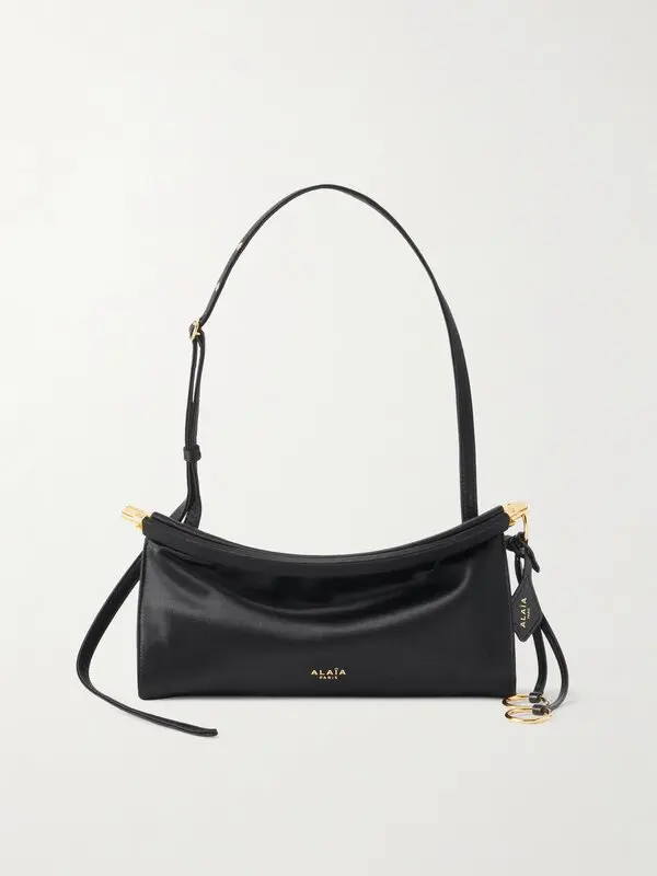 Alaïa Le Click Small Satin Shoulder Bag - Black