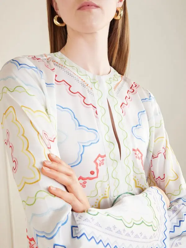 MARY KATRANTZOU Collins Printed Woven Cover-up