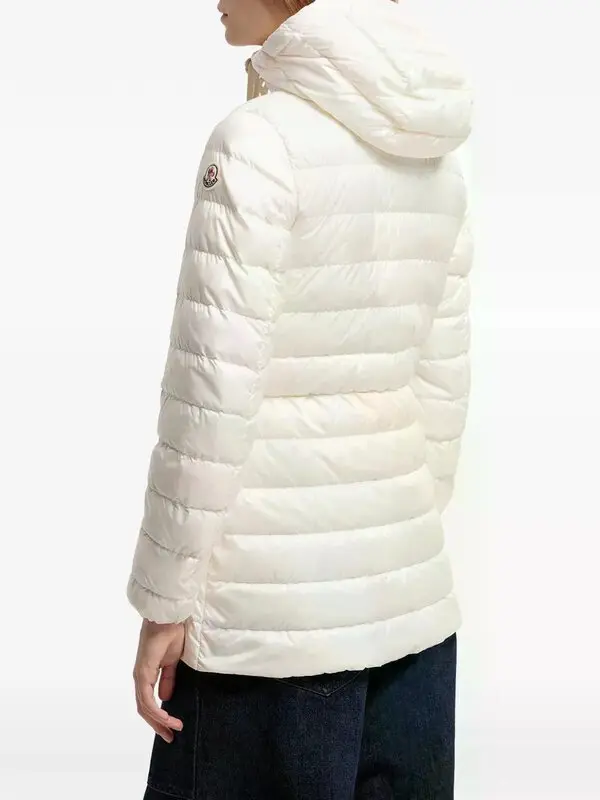 Moncler Hooded Quilted Coat - Neutrals