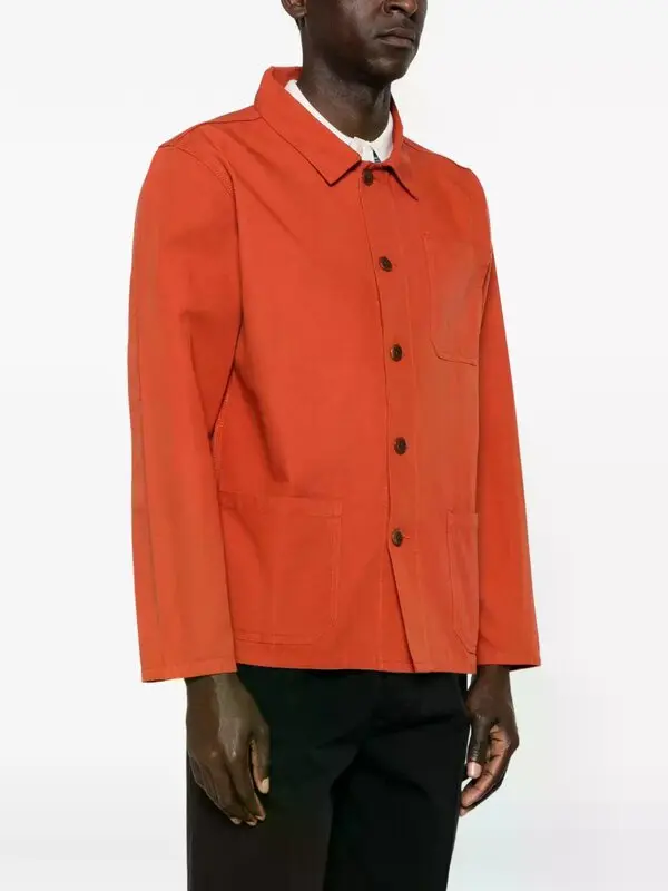 USKEES Chest-pocket Shirt Jacket - Orange
