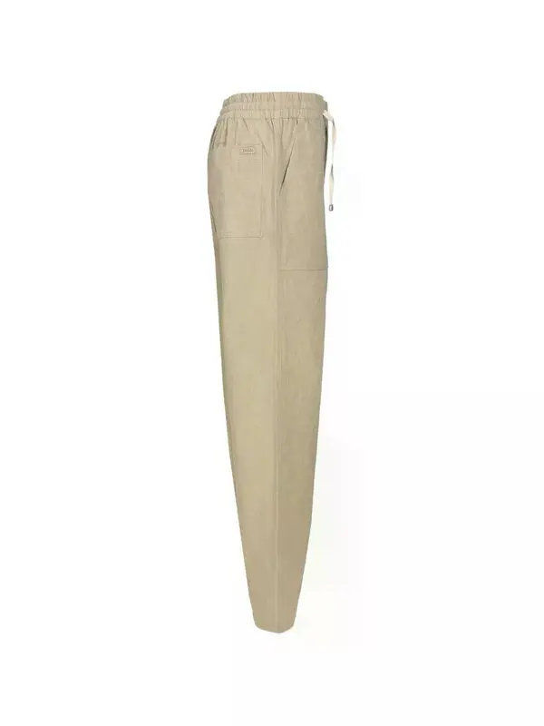 Drole De Monsieur Elasticated Cotton Drawstring Trousers