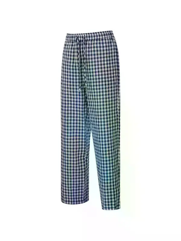 DUNST Checked Drawstring Trousers