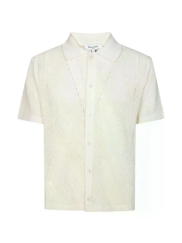 Maison Kitsuné Open-work Button-down Shirt