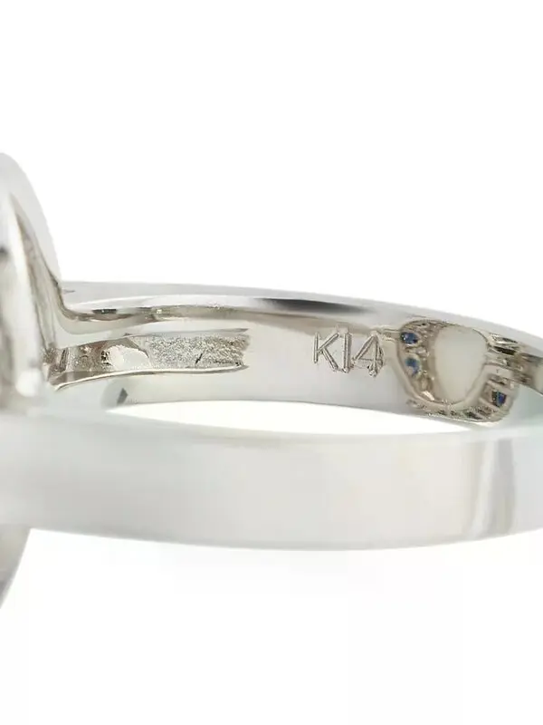 LB EXCLUSIVE 14k White Gold Opal And Sapphire Ring