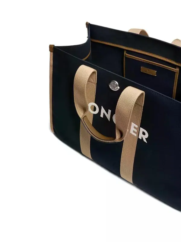 Moncler Logo Detail Canvas Tote Bag