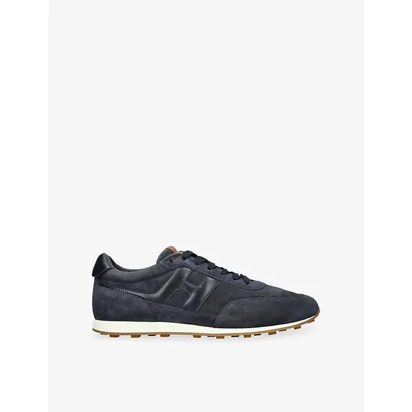 Hogan H699 Suede Lace-up Trainers - Navy