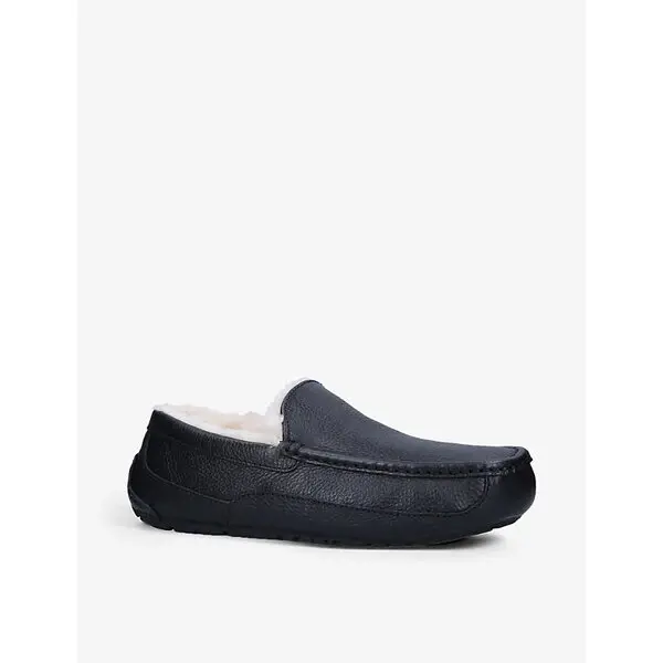 UGG Ascot Shearling-lined Leather Slippers