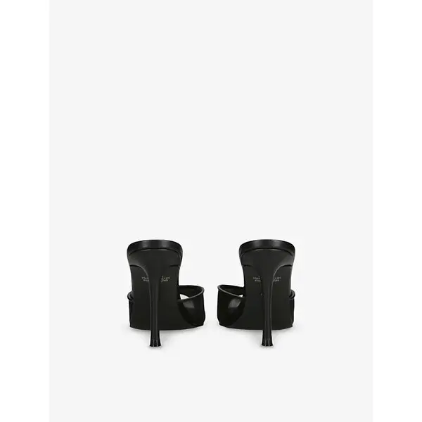 Steve Madden Mesh Heeled Mules - Black