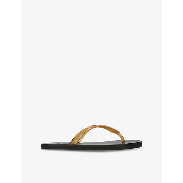 ANCIENT GREEK SANDALS Leather And Jelly Thong Sandals - Brown