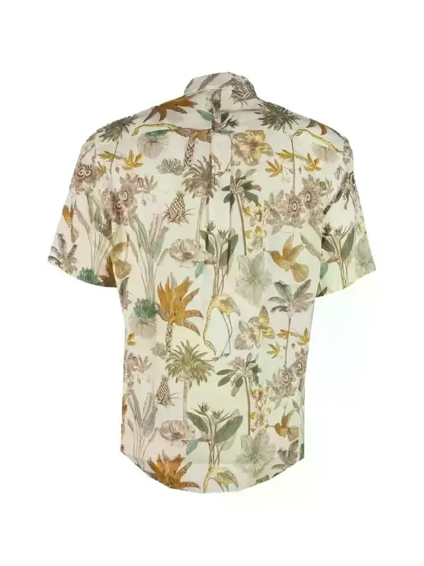 XACUS Floral-print Short-sleeve Shirt