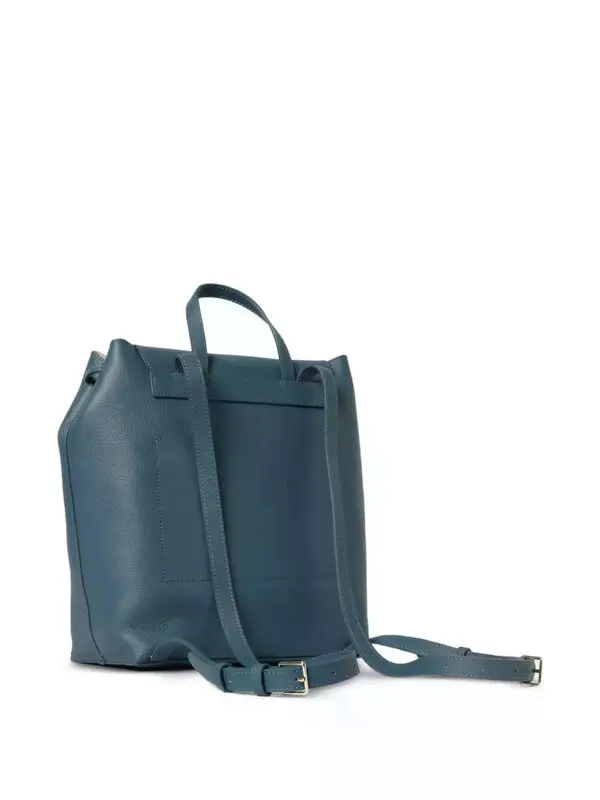 COCCINELLE Leather Backpack With Top Handle And Flap Pocket