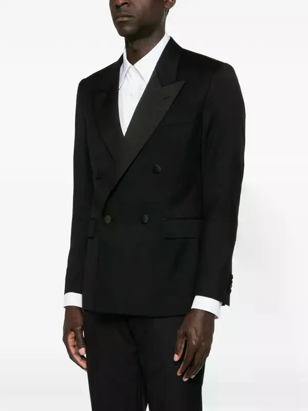 LARDINI Peaked-lapel Double-breasted Jacket