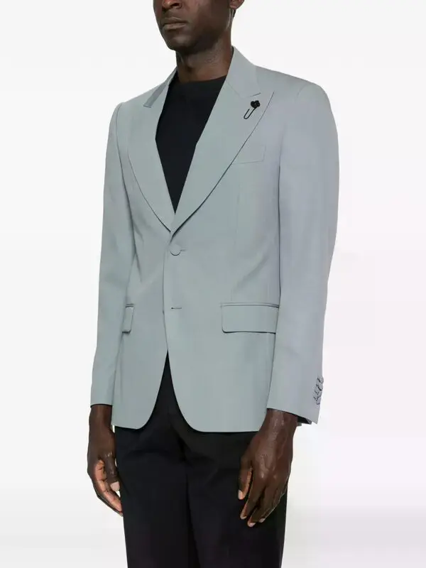 LARDINI Peaked-lapels Blazer - Blue