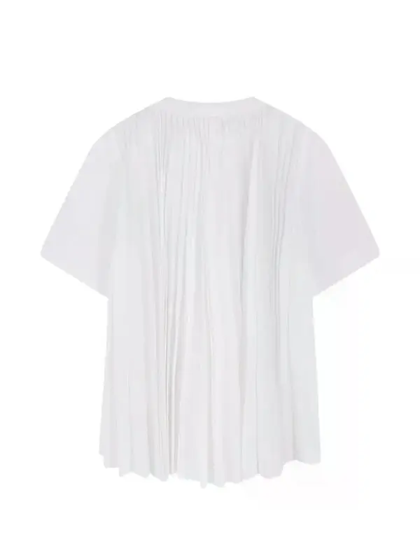 Sacai Pleated Detail T-shirt - White