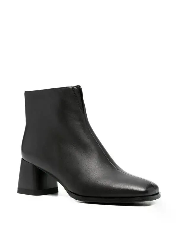 LINDA BAUMANN Square Toe Block Heel Ankle Boots