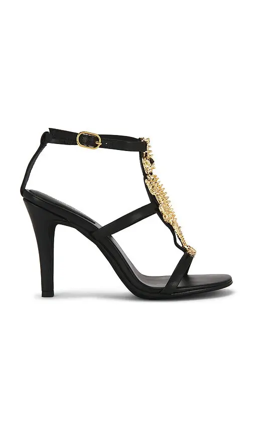 Jeffrey Campbell Reptilia Stiletto Sandal - Black