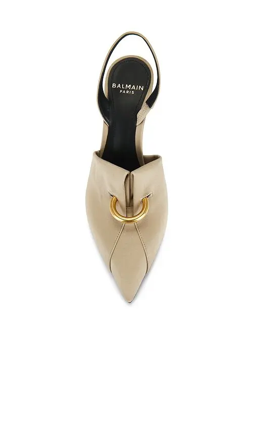 Balmain Piercing Slingback Pump - Beige