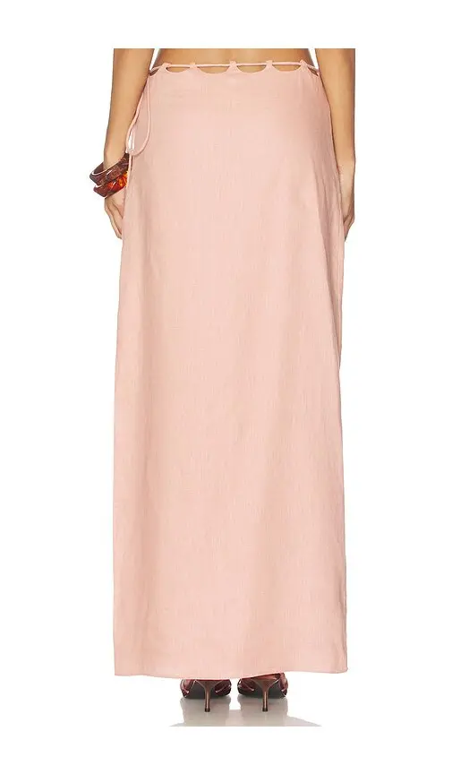 Azulu Cairo Linen Maxi Skirt - Rose