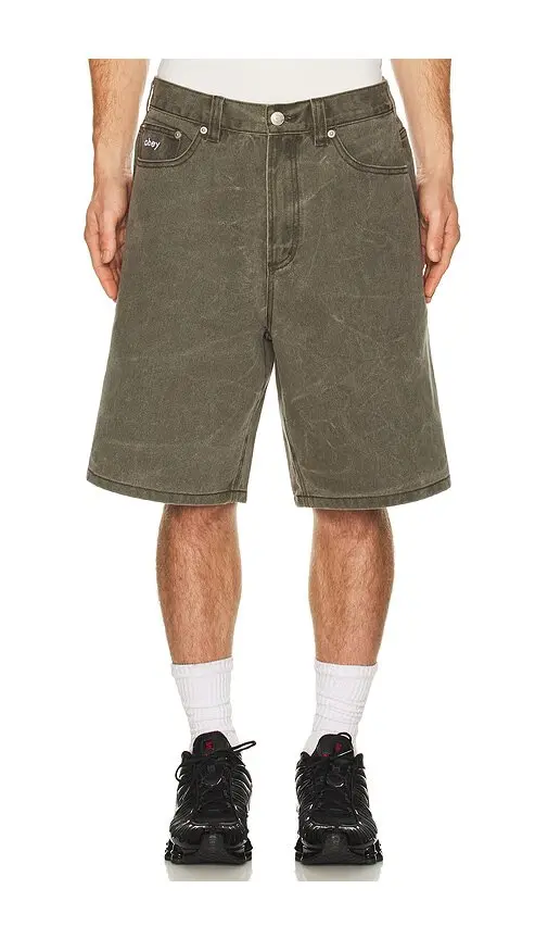 Obey Bigwig Baggy Denim Short - Black