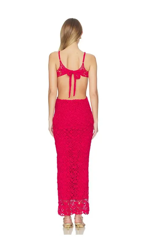 CAPITTANA Martina Rose Crochet Knit Dress
