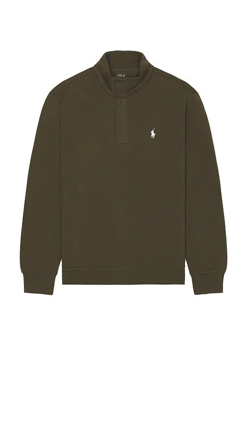 Polo Ralph Lauren Long Sleeve Double Knit Tech Snap Mocknock Pullover