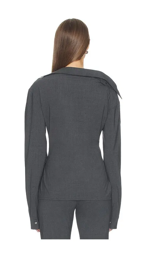 JADE CROPPER Asymmetric Long Sleeve Top