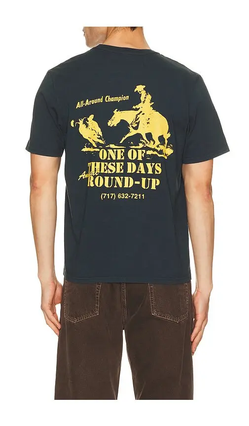 ONE OF THESE DAYS Round Up T-shirt In . Also - Black