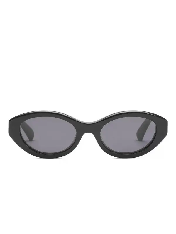AMI Paris Oval Acetate Sunglasses - Black