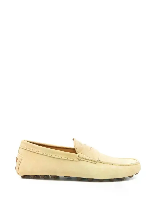 TOD'S Gommino Bubble Leather Loafers - Yellow