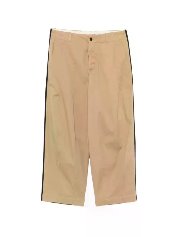 NINE:INTHE:MORNING Damiano Squad Side-stripe Trousers - Neutrals