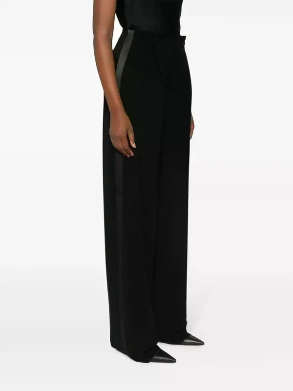 Max Mara Satin-finish Tailored Wide-leg Trousers