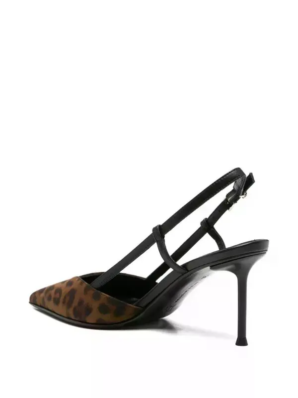 SERGIO LEVANTESI Giulia Leopard Print Slingback Pumps