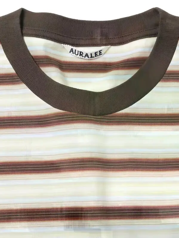 Auralee Striped Short-sleeve T-shirt