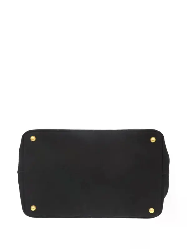 Prada Canvas Canapa Logo Satchel - Black