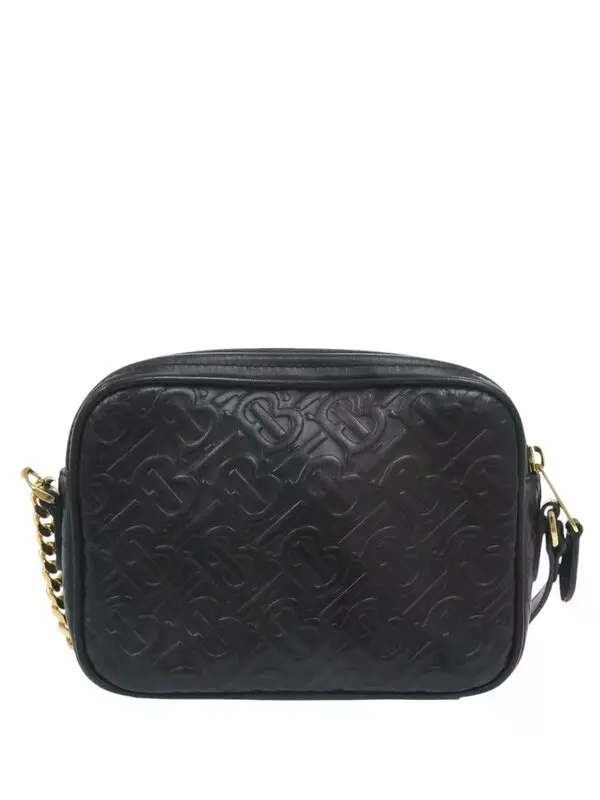 Burberry Embossed Calfskin Tb Monogram Camera Chain Crossbody Bag