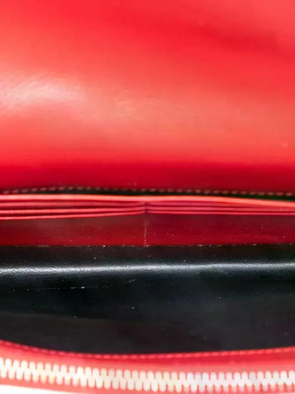 Saint Laurent 2016 Grain De Poudre Cassandre Envelope Chain Wallet - Red
