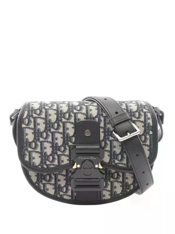 Dior 2010-2016 Mini Oblique Canvas Gallop Crossbody Bag - Neutrals