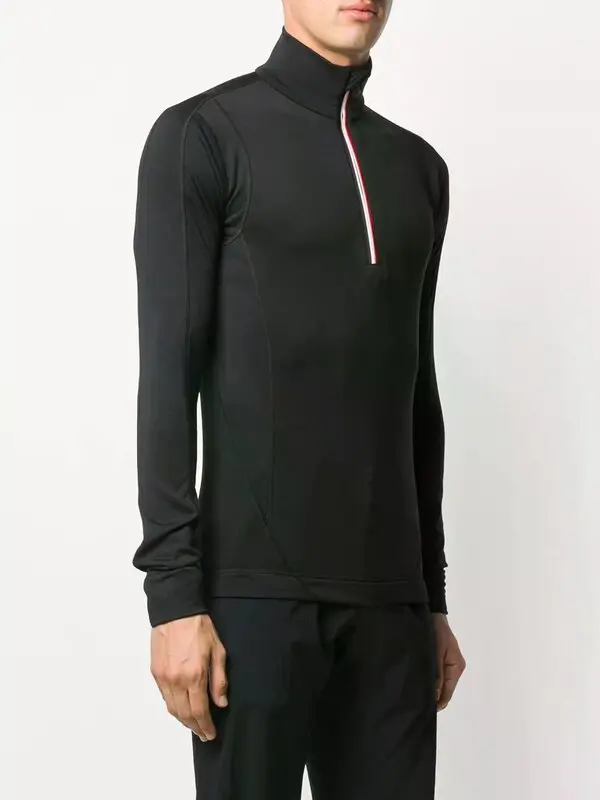 Moncler High Neck Zip Up Long Sleeve Sweatshirt