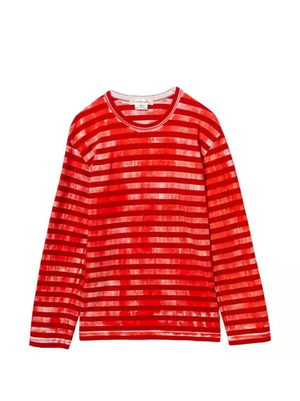 Comme Des Garçons Striped T-shirt - Red