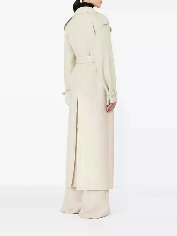 Max Mara Double-breasted Linen Trench Coat